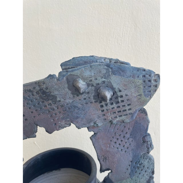 Matthew Lovein Raku Studio Pottery Vase | Chairish