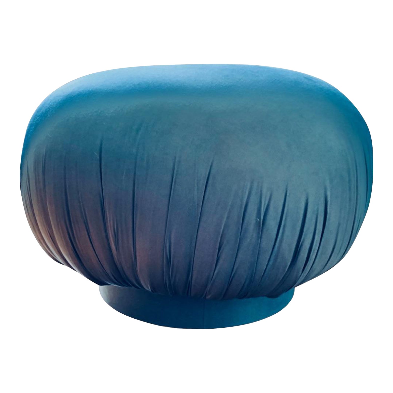 1990s Postmodern Round Pouf Ottoman Footstool Attributed to Kagan for ...