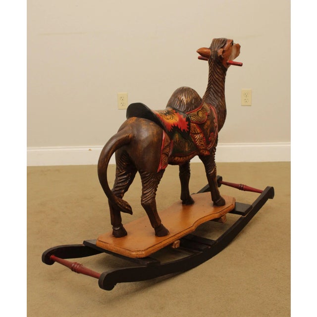 Hand Carved Wood Camel Hobby Rocker | Chairish