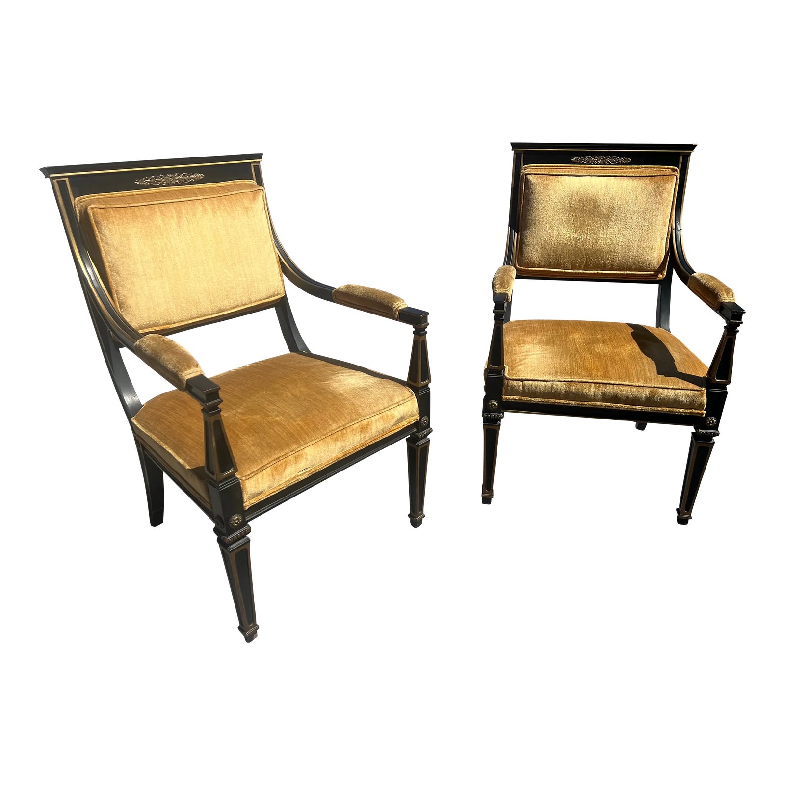 Vintage Regency Style Chairs in the Manor of Theodore Alexander- Set of ...