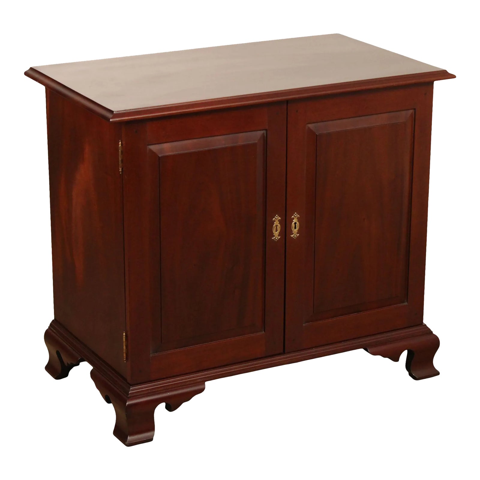 Chippendale Style Custom Mahogany Server Cabinet | Chairish