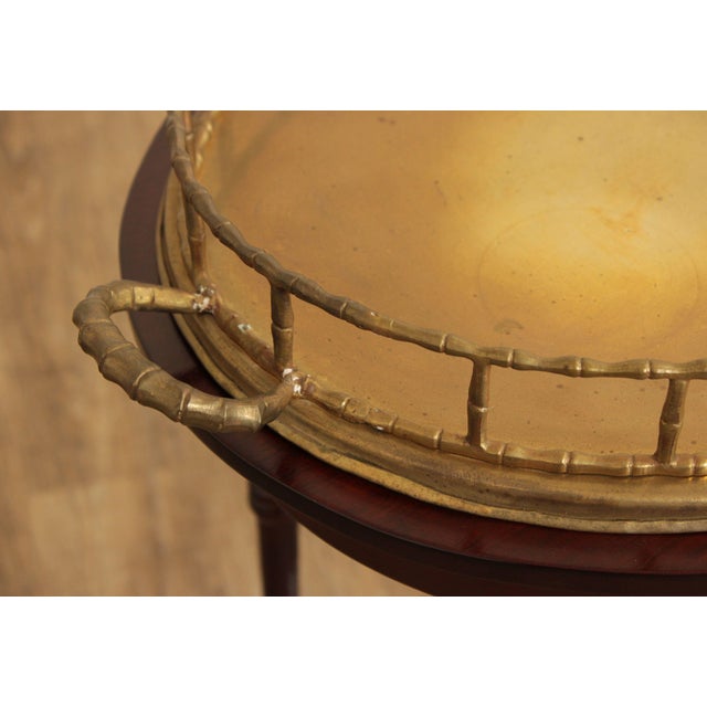 Regency Style Mahogany Brass Butler's Tray Table | Chairish