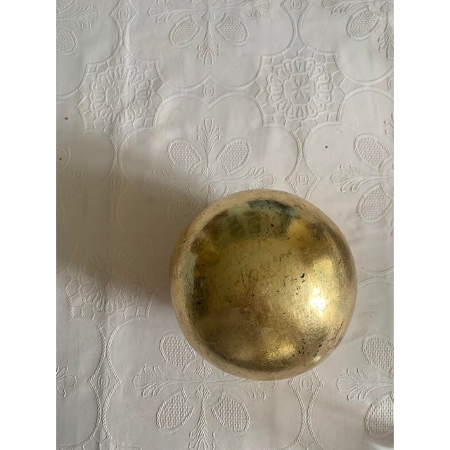 Late 20th Century Golden Sphere Decorative Sculpture | Chairish