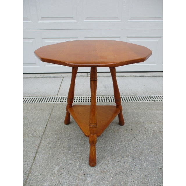 1960's Cushman Maple Three Legged Side Table | Chairish