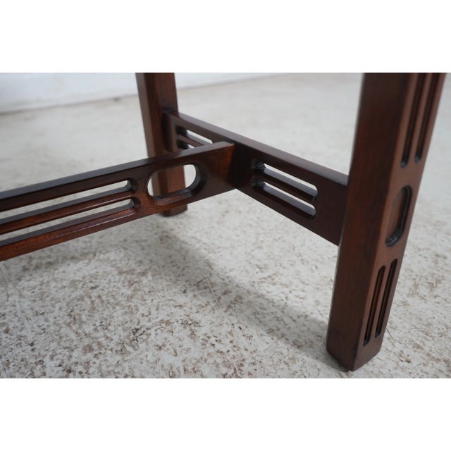 Southwood Chippendale Style Leather Window Bench | Chairish