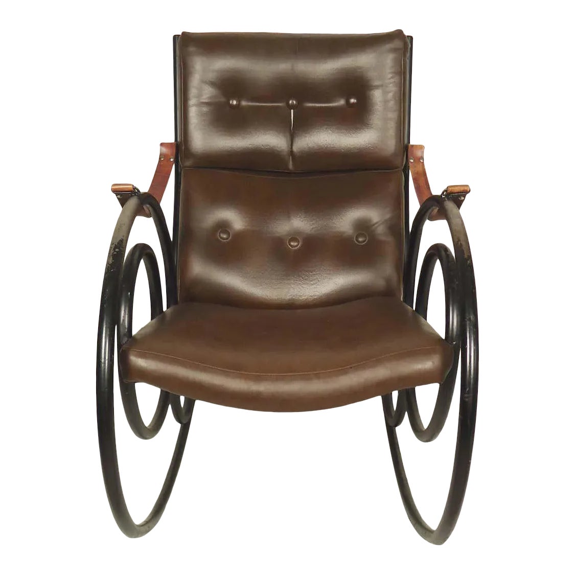 Vintage Iron Rocking Chair | Chairish