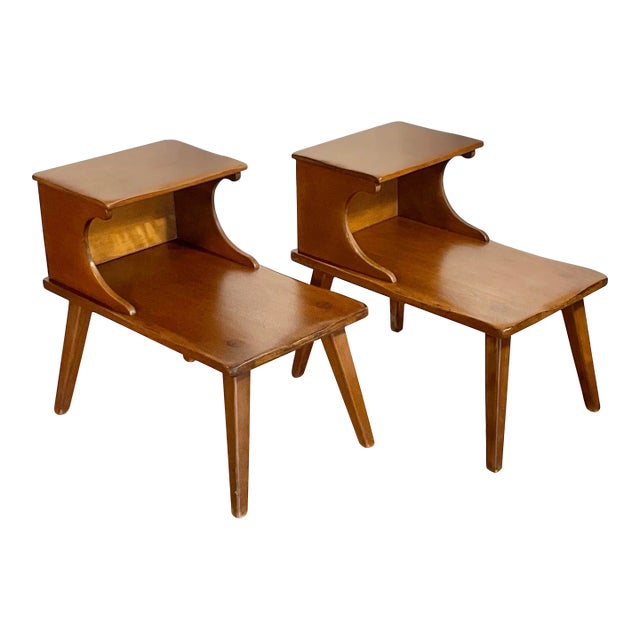 Genuine Cushman Colonial Creation Maple Step End Tables Vintage No. 5208 Vintage MCM a Pair Chairish
