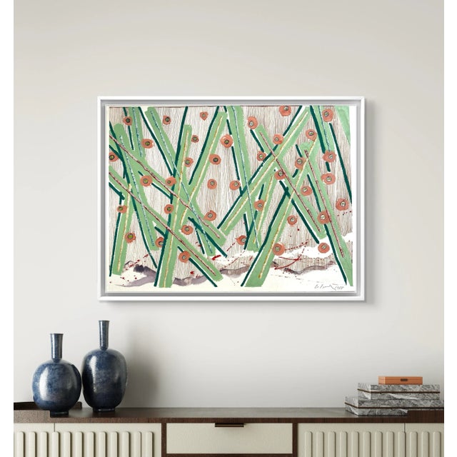 1988 Barbara Beck Painting on Handmade Paper | Chairish