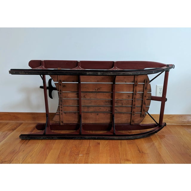 Vintage Wood Maple Sled | Chairish