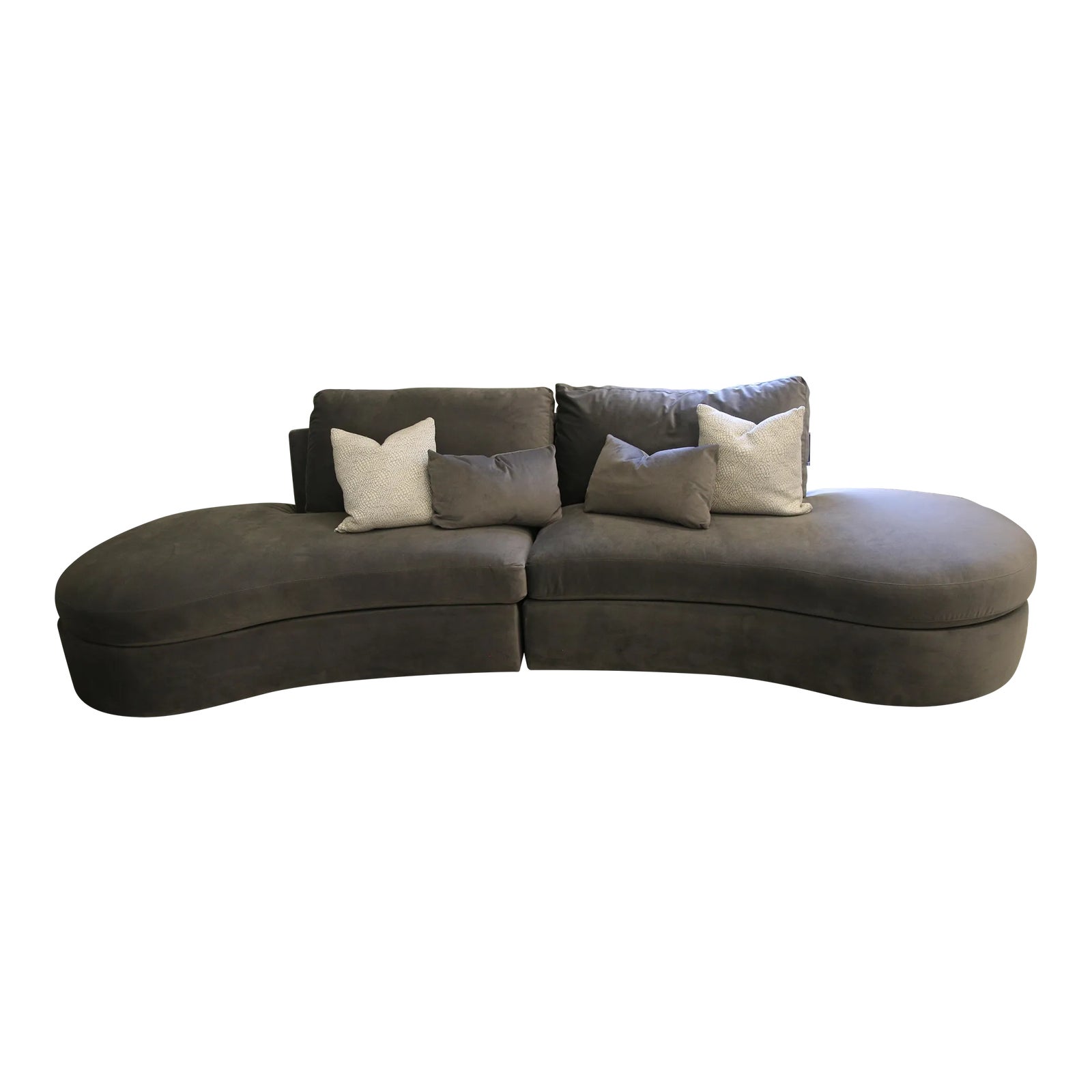 Sam Moore Daxton Raf + Laf Bumper Chaise Sectional Sofa With Pillows ...