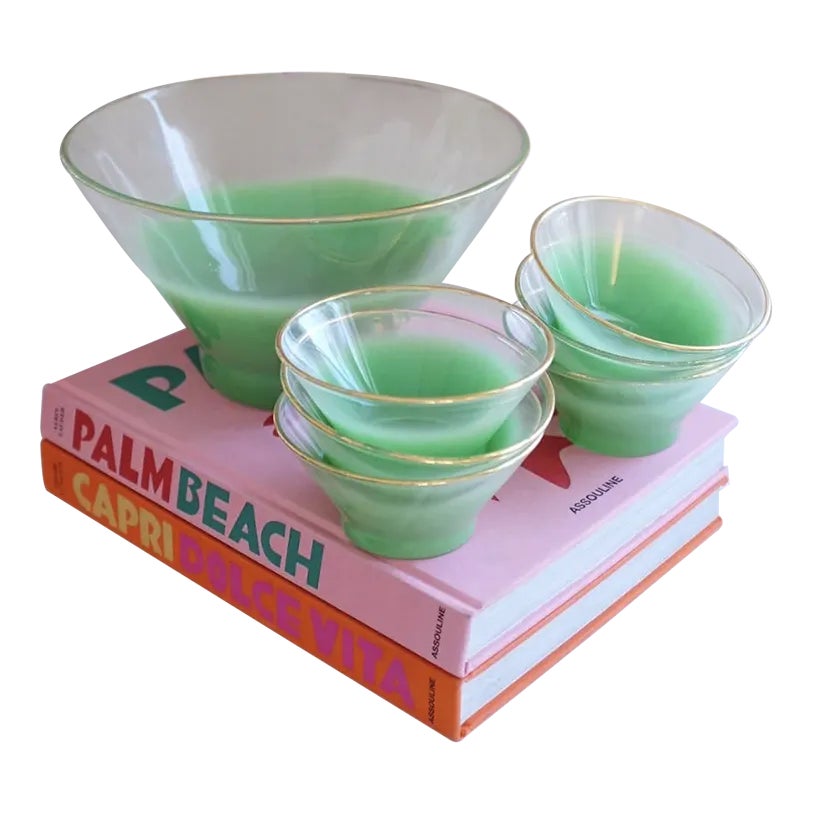 1960s Green Blendo Bowl Set- 7 Pieces | Chairish