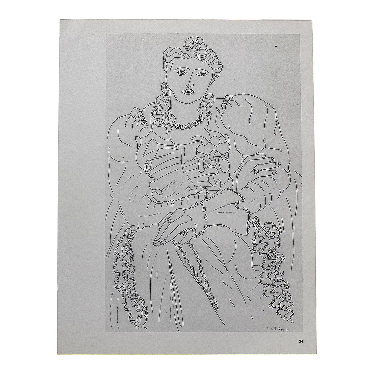 Vintage Signed 20th Century Henri Matisse Seated Woman Lithograph ...