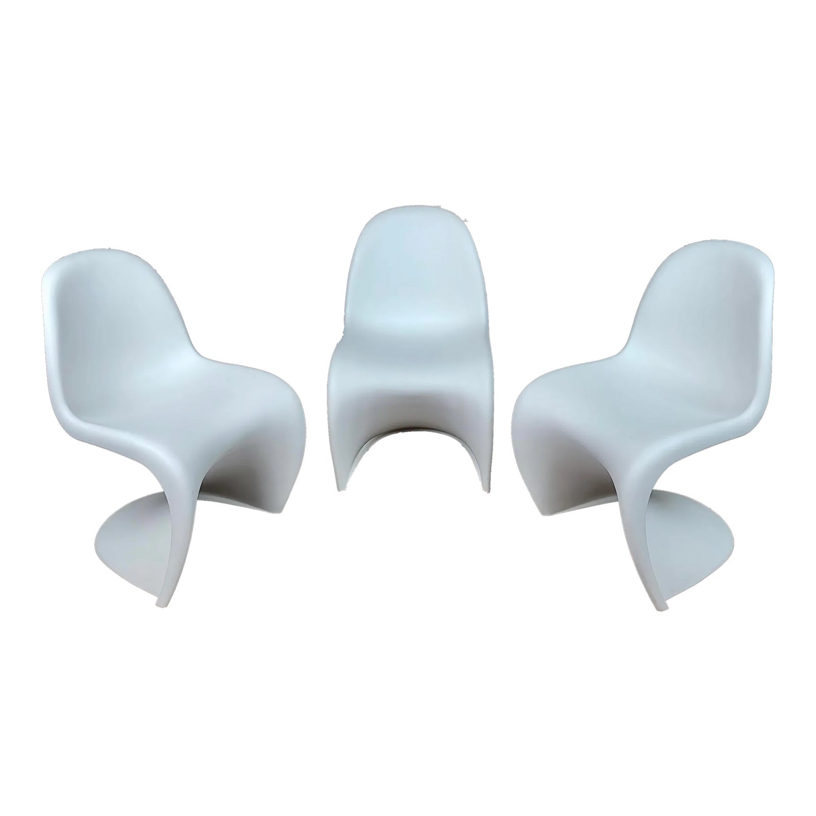 Verner Panton for Vitra -Modern Danish White Panton Chairs -Set of 3 ...