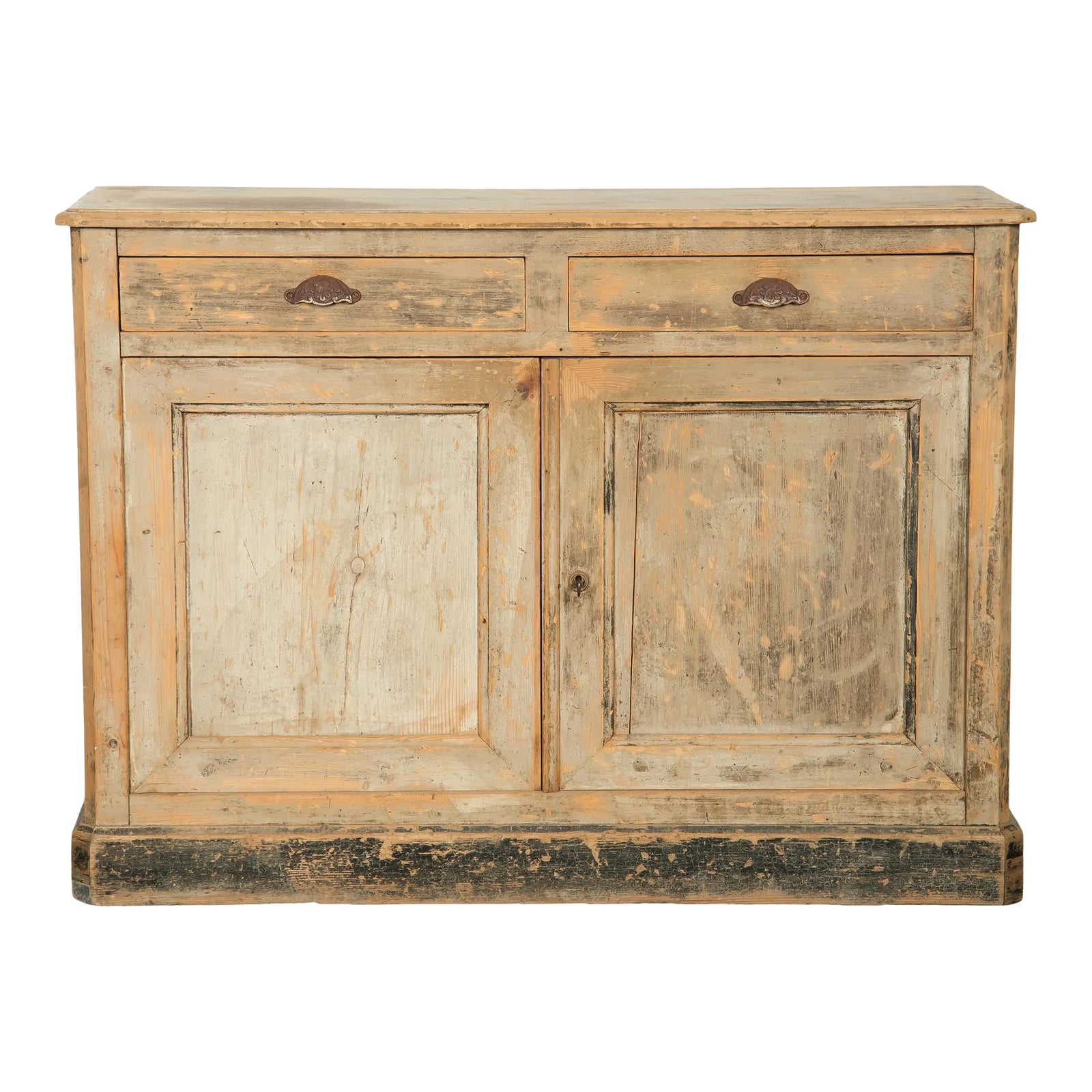 Early 20th Century Vintage Wood French Cabinet | Chairish