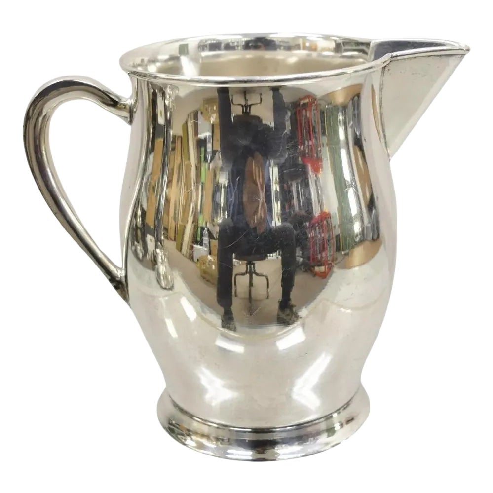 Vintage English Victorian Silver Plated Bulbous Form Water Pitcher ...