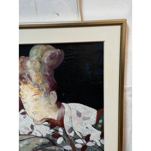 Vintage Geisha Portrait, Framed | Chairish