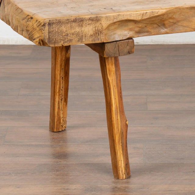 Rustic Coffee Table on Peg Legs, Hungary Circa 1890 | Chairish