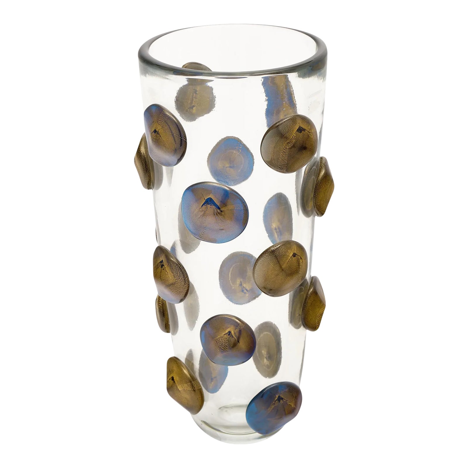 Murano Glass Medallion Vase | Chairish