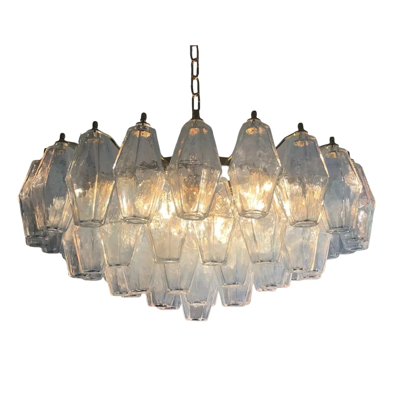Polyhedron Murano Glass in Opalino Color by Simoeng for Simoeng | Chairish