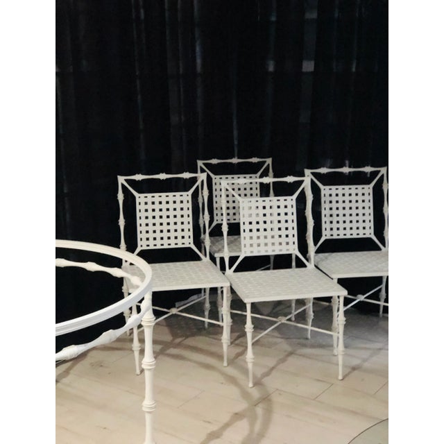 Phyllis Morris Outdoors Faux Bamboo Dining Table & 4 Chairs | Chairish