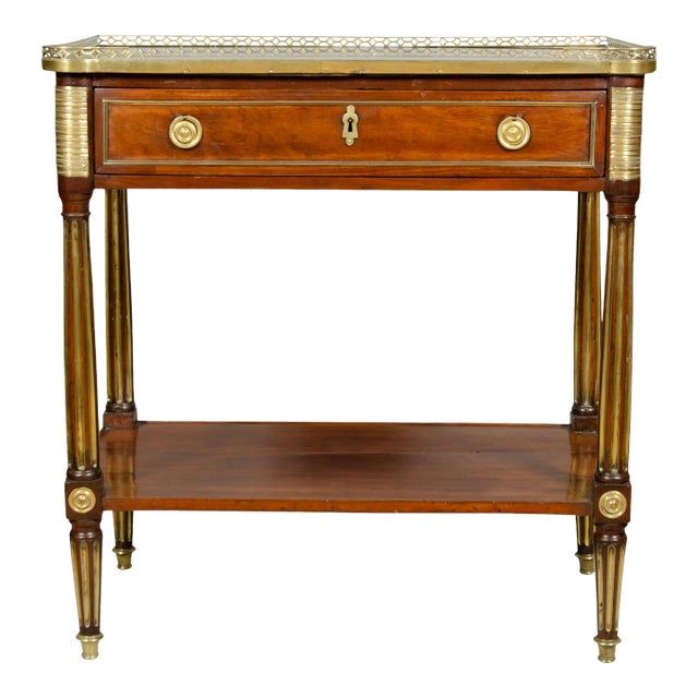Directoire Mahogany and Brass Mounted Console Desserte | Chairish