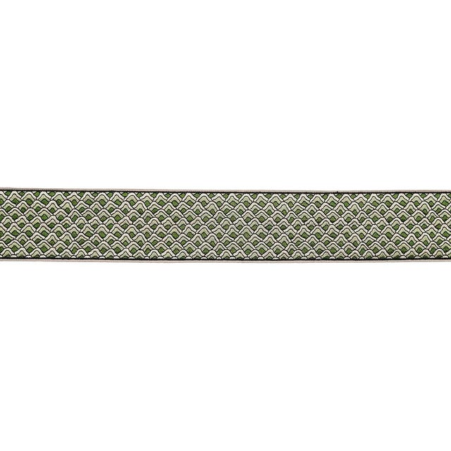Sample - Schumacher Sunrise Embroidery Tape in Emerald | Chairish