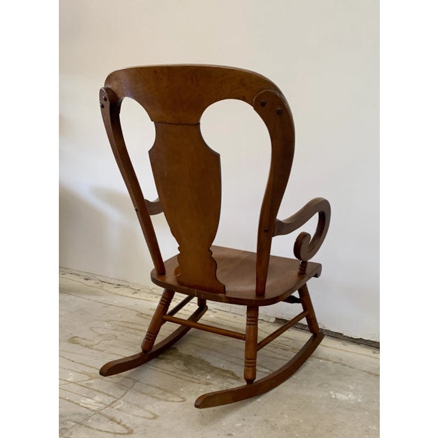 Tell City Maple Balloon Back Rocking Chair | Chairish