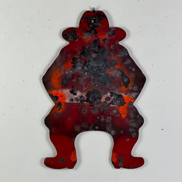 Vintage Cast Iron Double Sided Cowboy Shooting Gallery Target, in Red ...