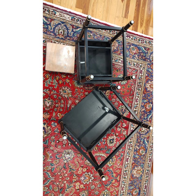 Nesting Game Table Set (Two Tables) With One Pull-Out Drawer in Lower ...