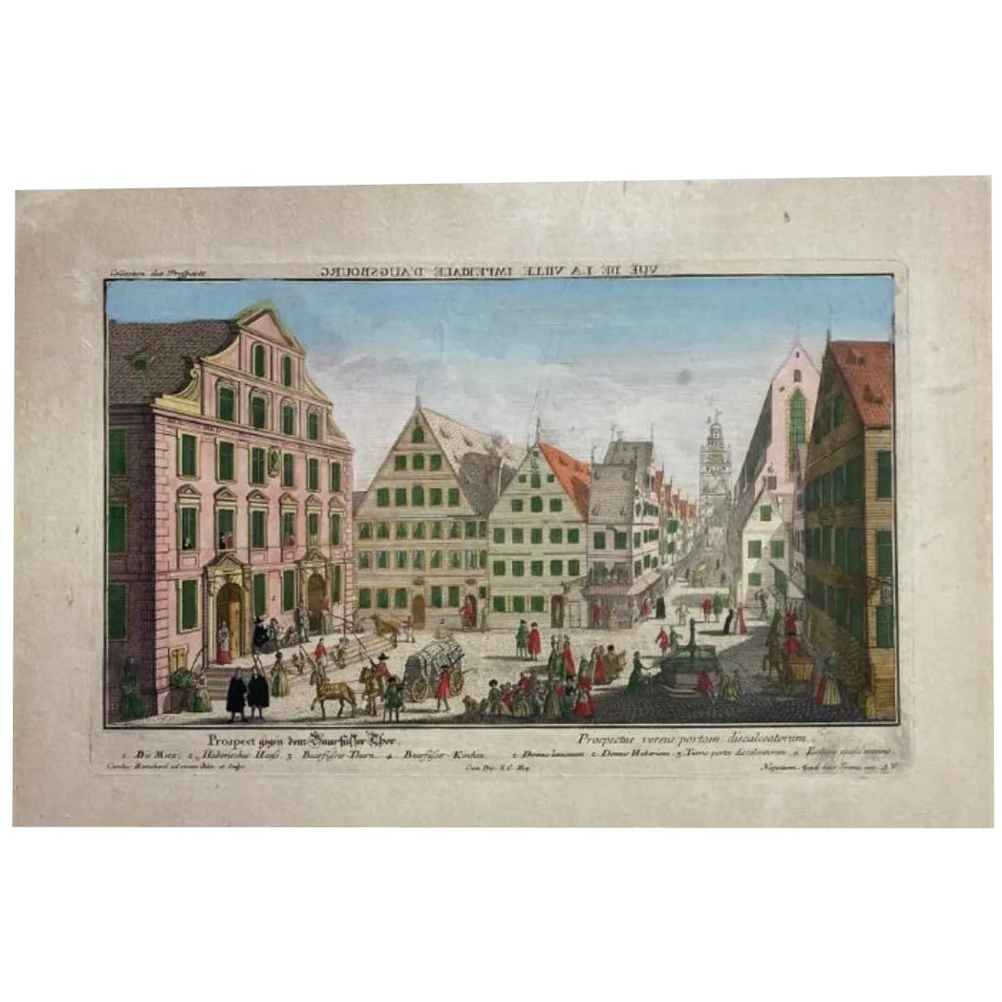 Charles Remshard, Vue d'Optique: View of the Imperial City of Augsburg ...