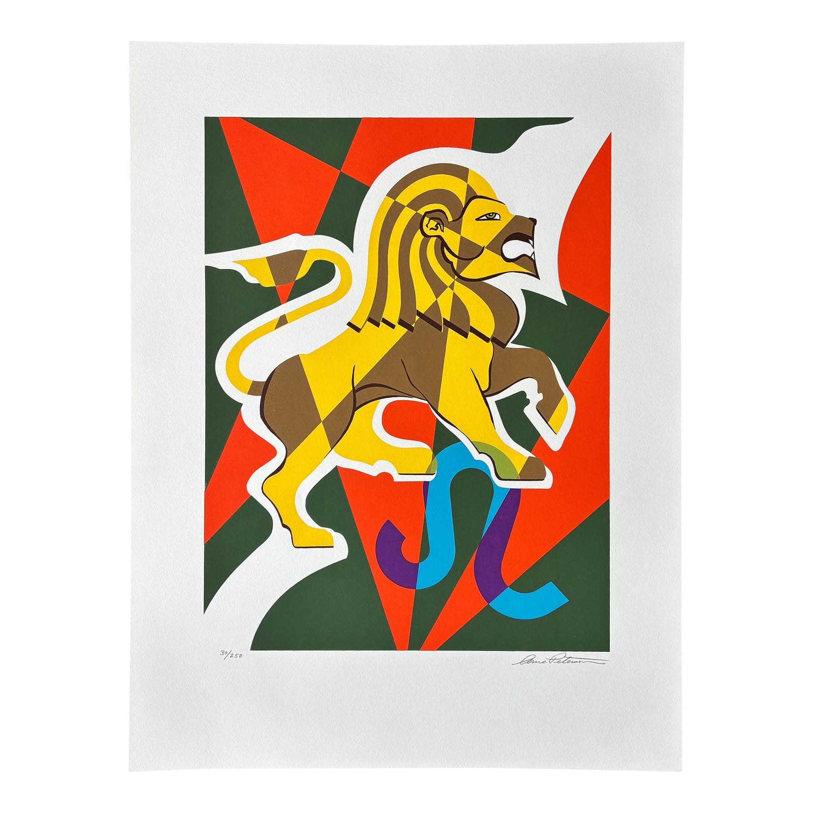 1960s Signed Horoscope Print by Arne Peterson, Leo | Chairish