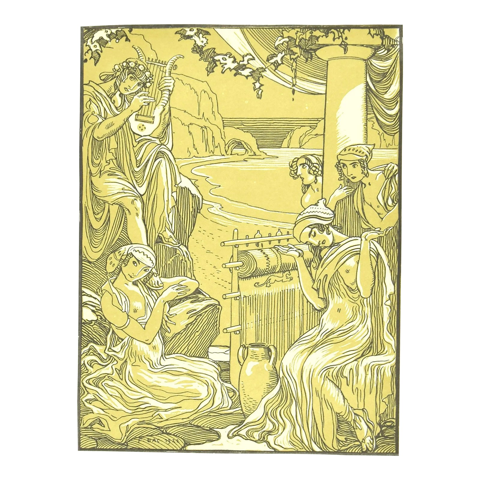 Ferdinand Bac , The Weaving , Original Lithograph by F. Bac , 1922 ...