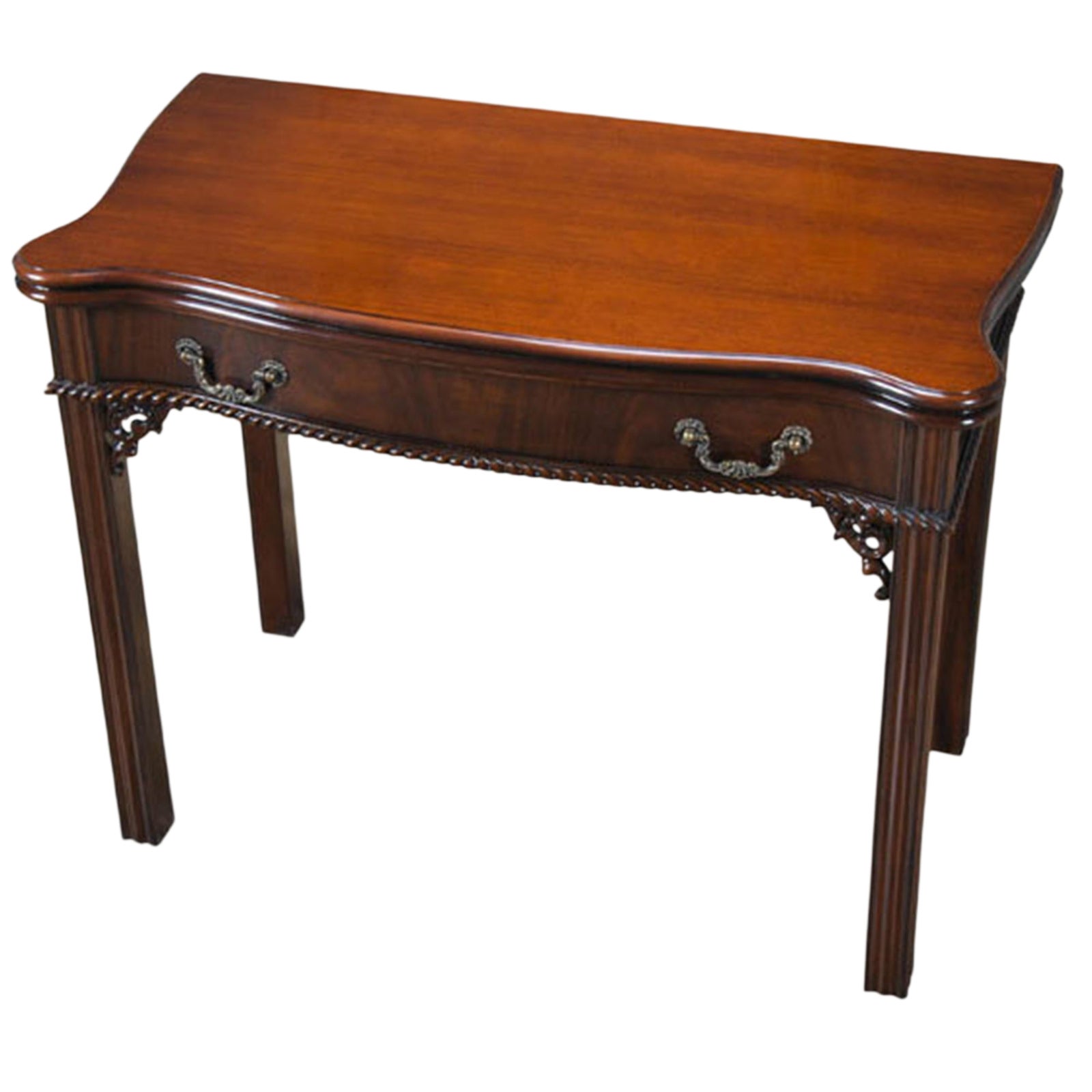 Niagara Furniture Chippendale Mahogany Game Table | Chairish