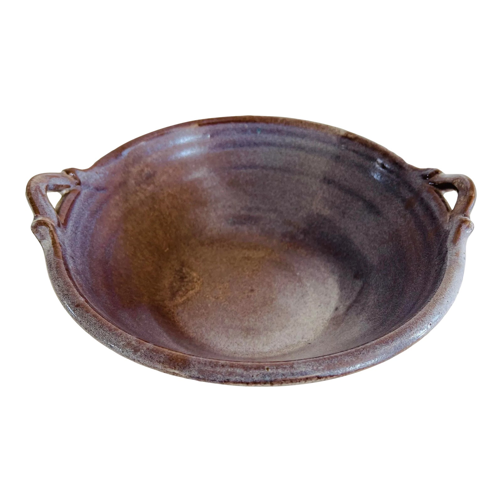 1970s Woburn Studio Art Pottery English Hand Crafted Handled Round Bowl ...