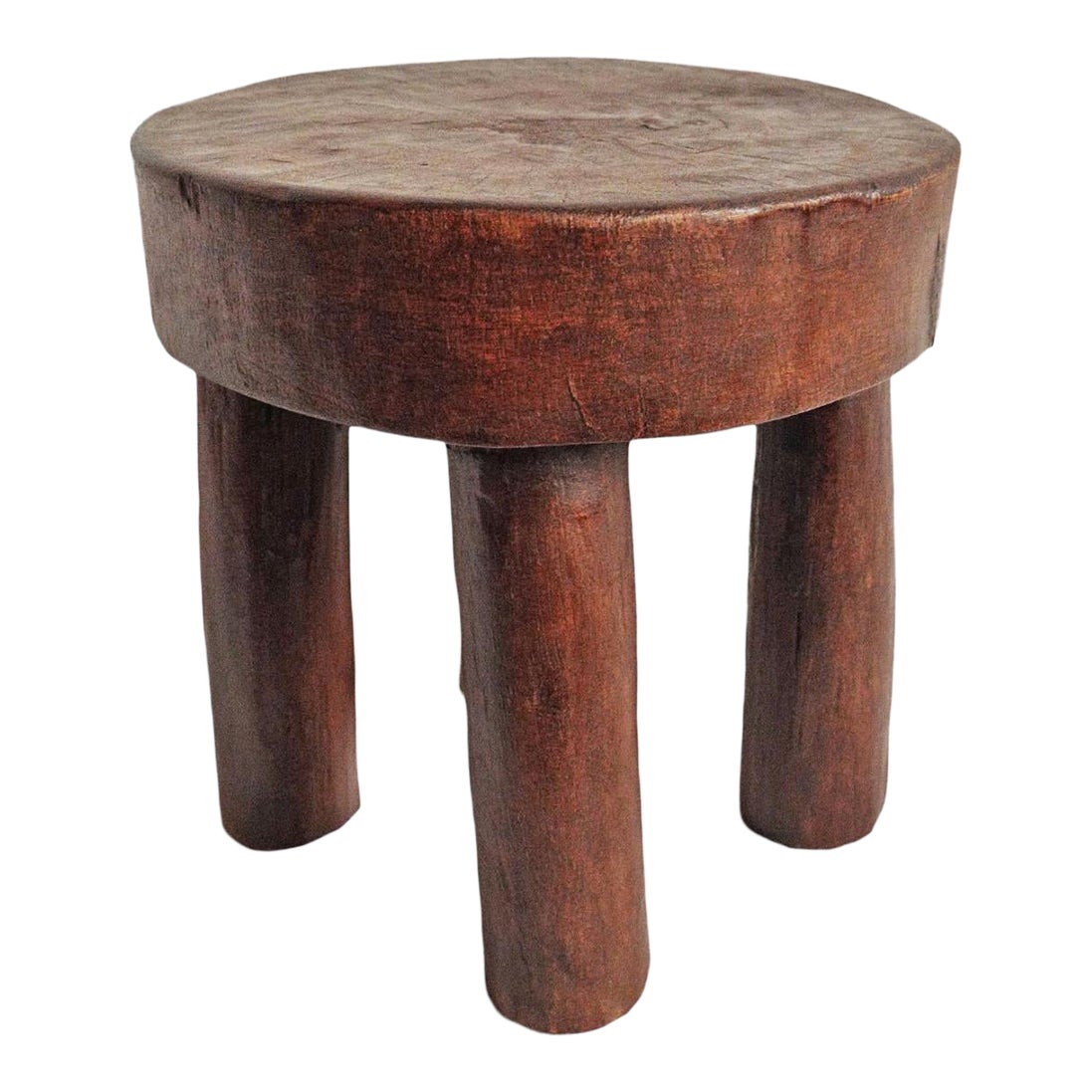 Vintage West African Wood Stool | Chairish