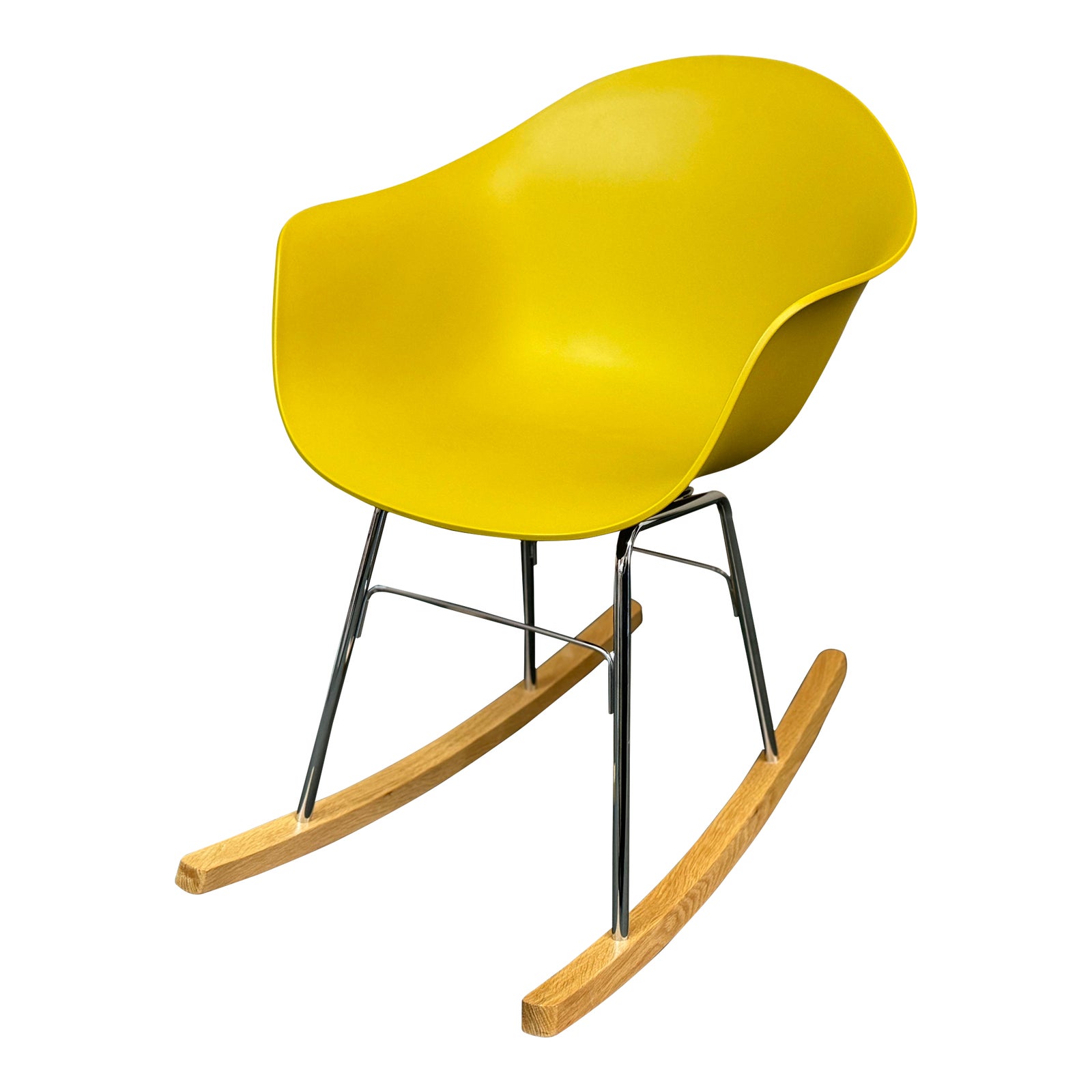 Toou Ta Modern Molded Mustard Rocking Chair | Chairish