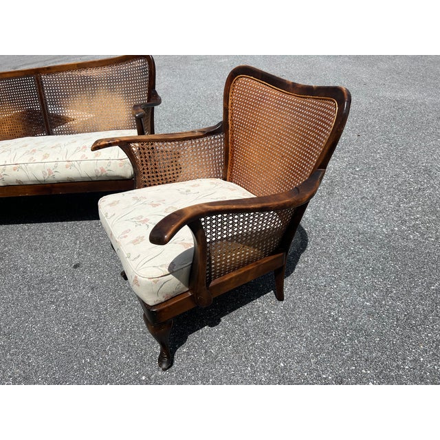 Living Room Wingback Curved Bentwood Canning Chairs, Sofa | Chairish