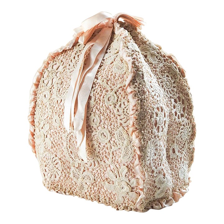 Early 20th Century Irish Crochet Lace Tea Cozy | Chairish