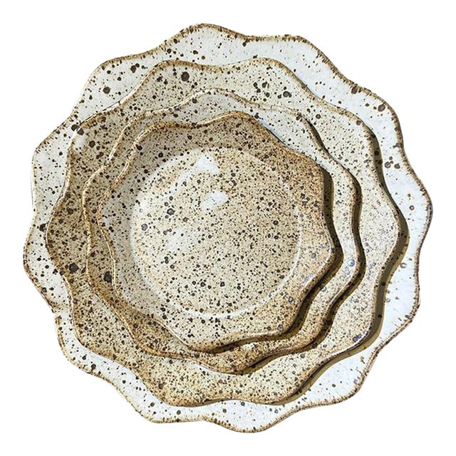 Boho Chic Dinnerware Plates - Whimsical Flower-Shaped Ceramic Plates ...