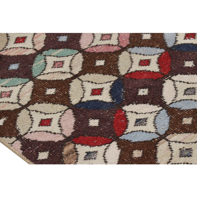 Vintage Zeki Múren Runner With Polychromatic Geometric Patterns From ...