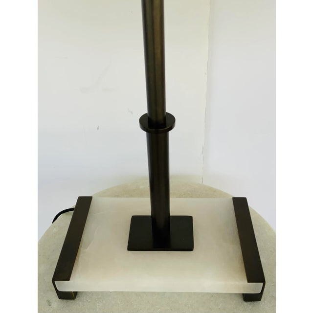 Arteriros Modern Alabaster and Bronze Finished Messina Table Lamp ...