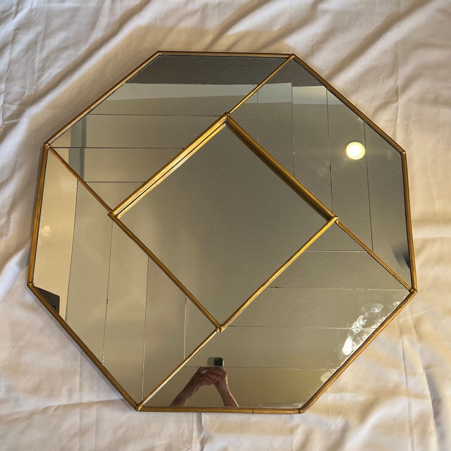 Vintage Carver Herringbone Special Gold Octagon Mirror Signed and ...
