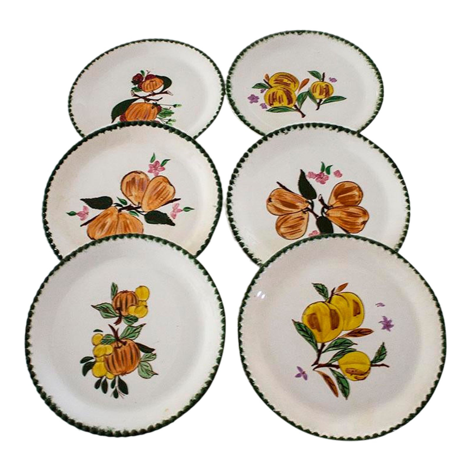 Southern Potteries Blue Ridge China Dinner Plates - Set of 6 | Chairish