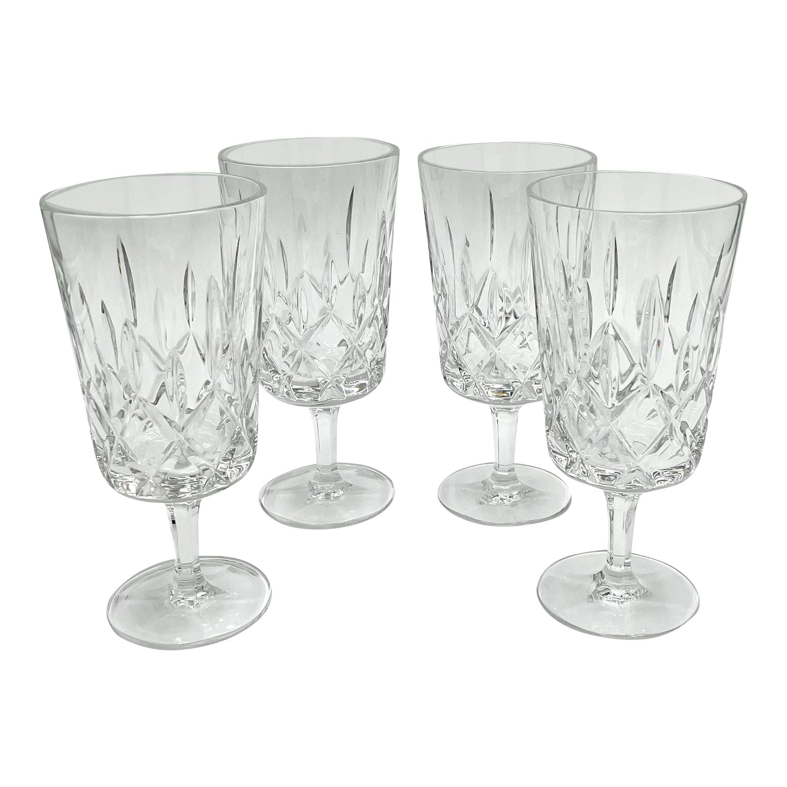 Set of 4 Gorham Crystal King Edward Iced Tea Goblets - Signed | Chairish