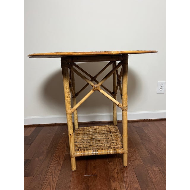 Mid 20th Century Vintage Mottled Bamboo French Directoire Style Bistro ...