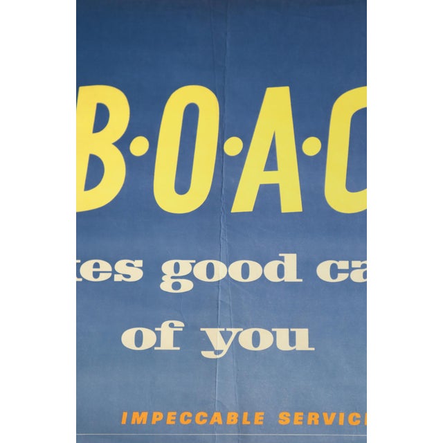 1950s British Aviation Poster - British Overseas Airways Corporation ...