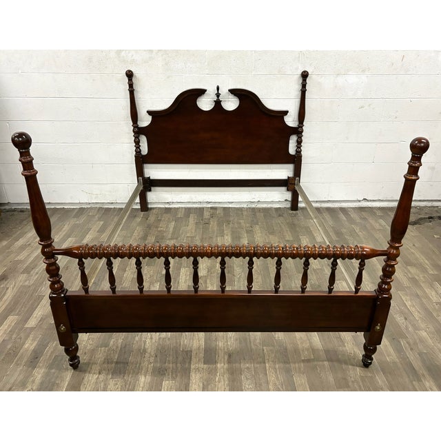 Vintage Full or Queen Convertible Colonial Four Poster Pediment ...