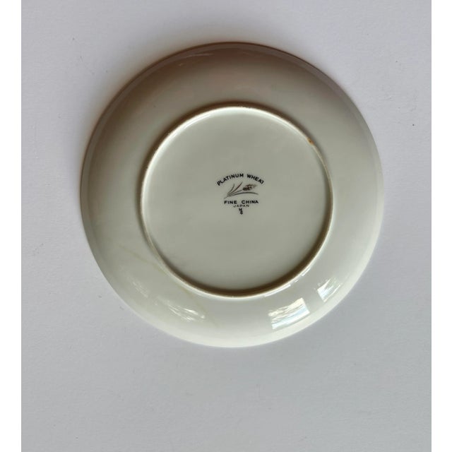 Vintage Platinum Wheat Plate | Chairish