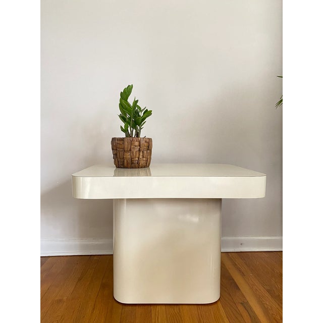 1980s Postmodern Formica End Table | Chairish