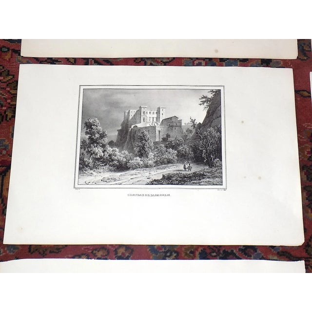 Antique 18th C. Chateaux De France Imperial Folio Size Lithographs ...